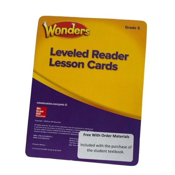 McGraw-Hill Education | Accents | Mcgraw Wonders Leveled Reader Lesson Cards Grade 5 220 ...